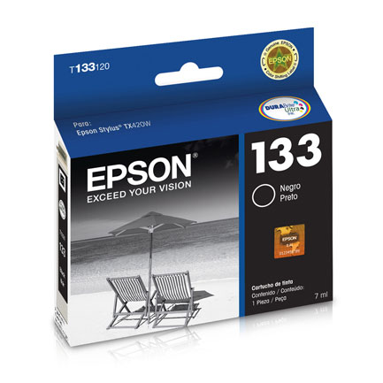 T133120-AL TINTA EPSON 133 STYLUS TX235W TX320F TX420W TX430W NEGRO 010343876934